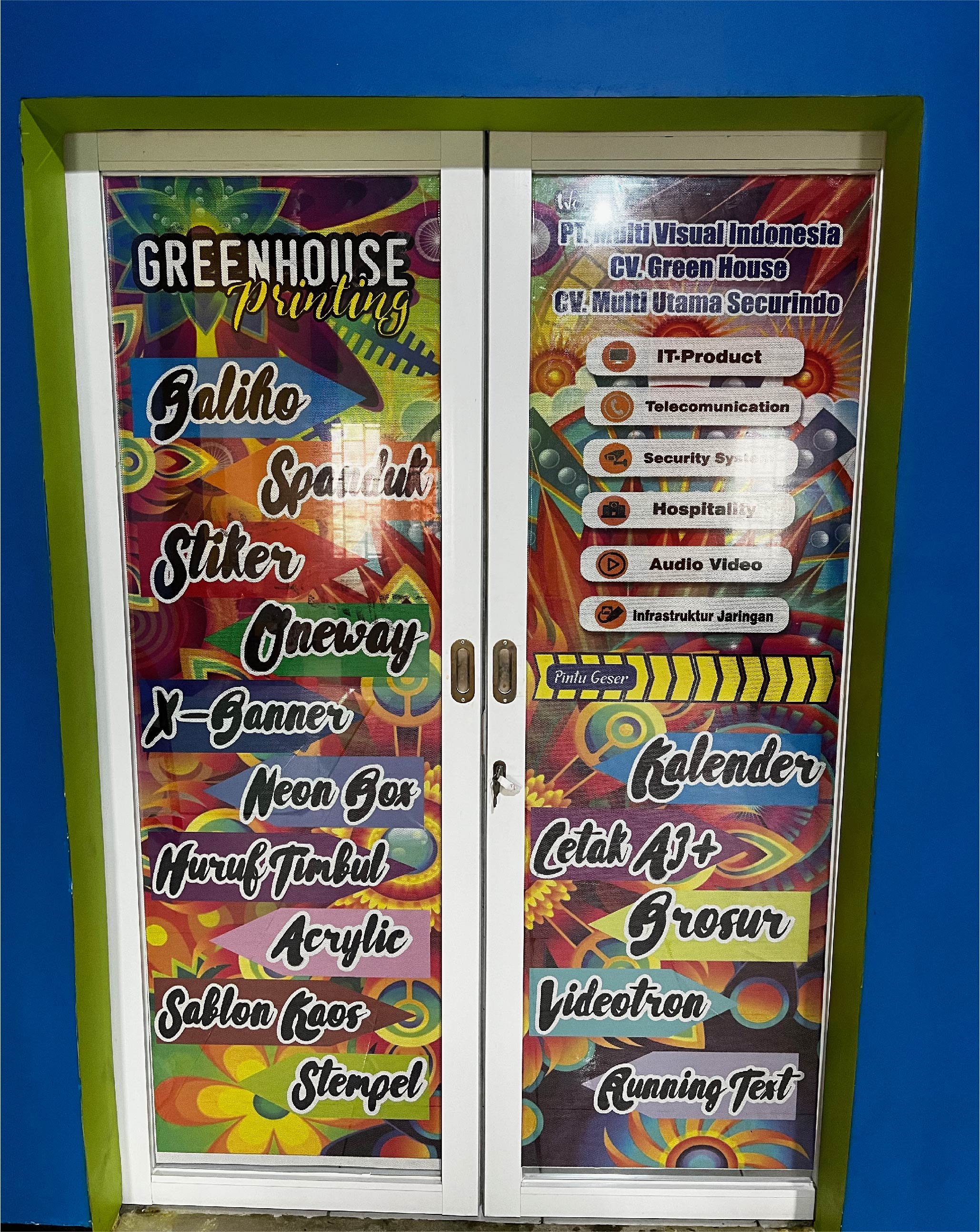 Cetak Bahan One Way Vision (Stiker Kaca)