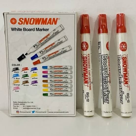 SPIDOL SNOWMAN WHITE BOARD MERAH