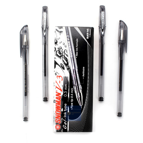 Pulpen Snowman V-3 Hitam