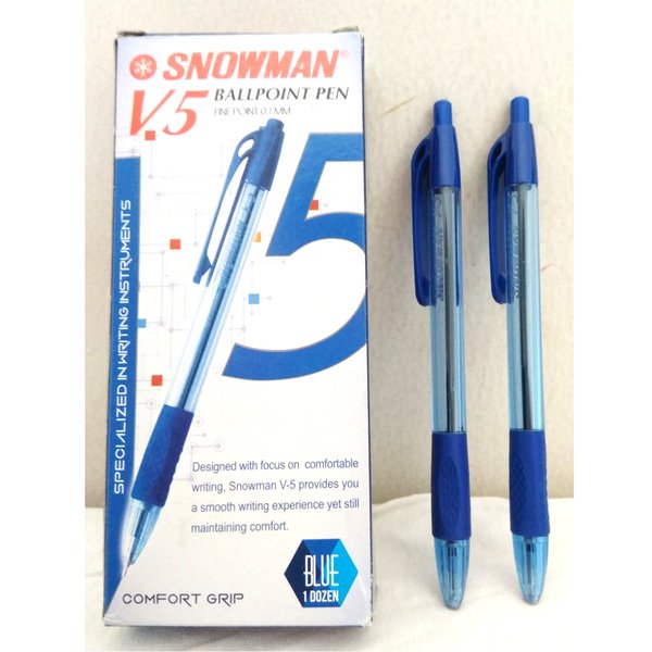 Pulpen Snowman V-5 Biru