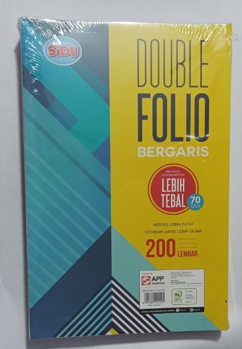 Kertas Double Folio Bergaris 200 Sheet